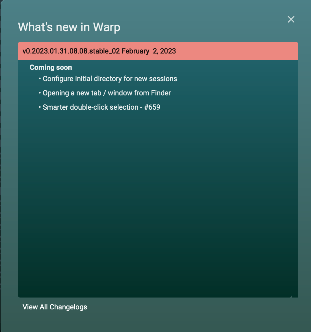 changelog / settings screen popup window is not accessible · Issue #2603 · warpdotdev/Warp · GitHub