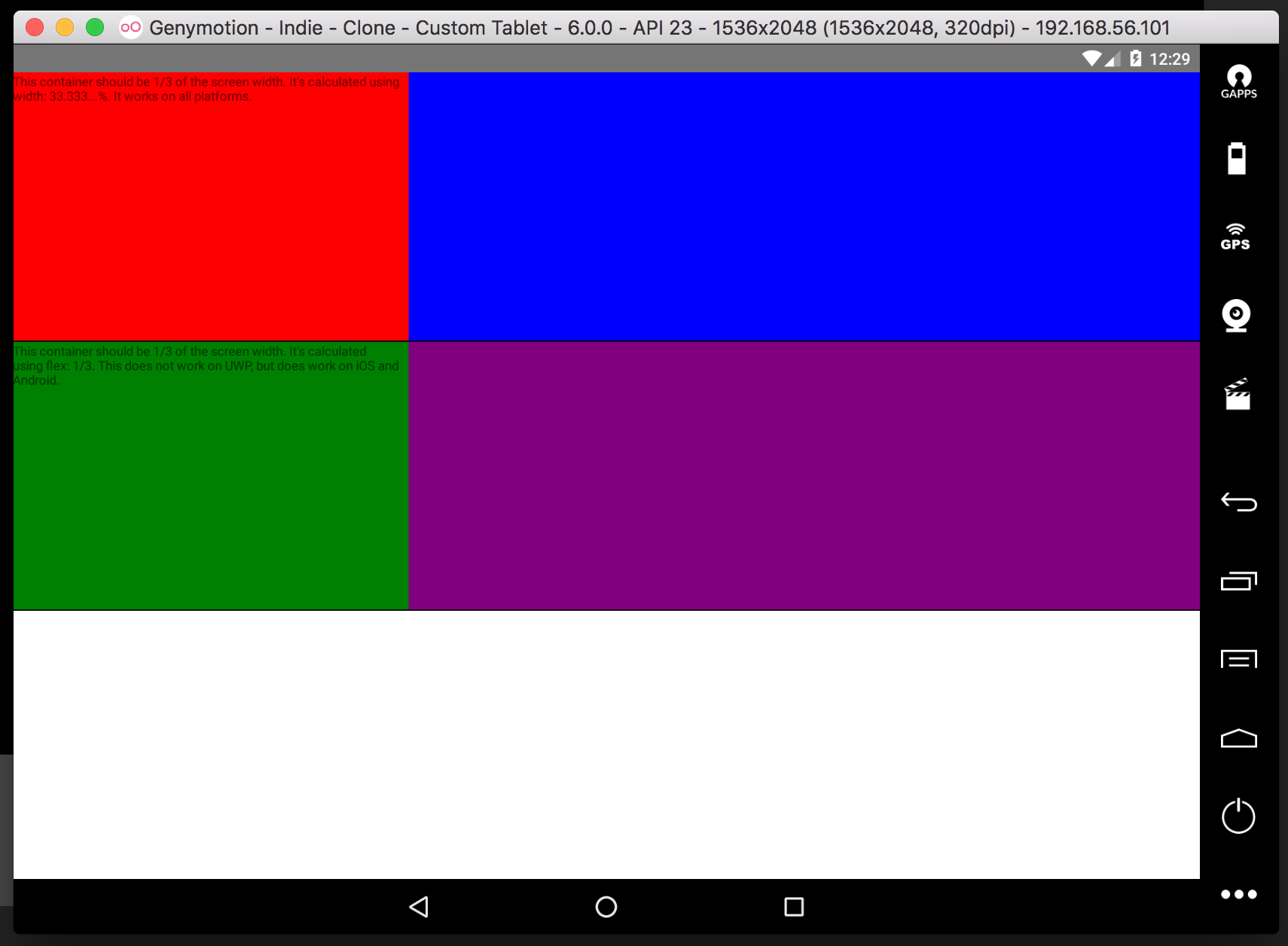 Fractional flex values are not honored on UWP but are on iOS and ...