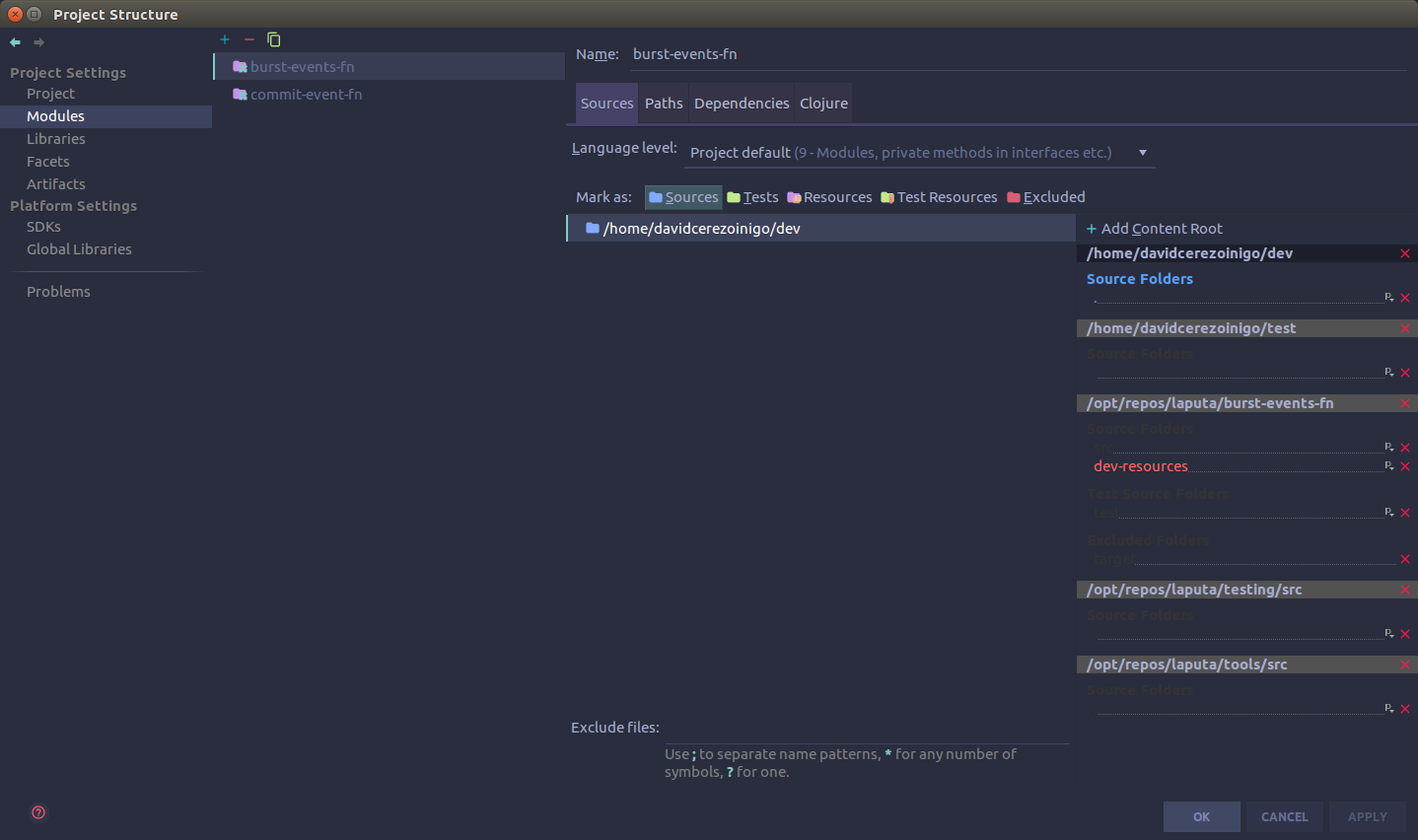 Error When Adding Multiple Modules That Share Some Source Code · Issue 2078 · Cursive Ide