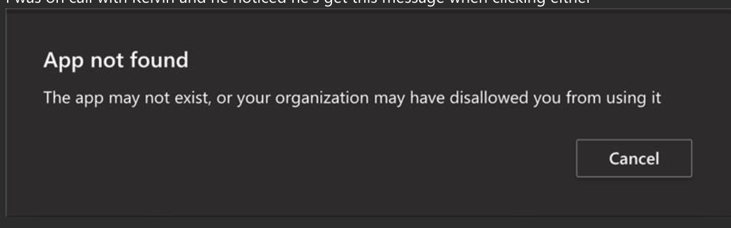App Not Found Deep Links · Issue 2409 · Microsoftdocsmsteams Docs