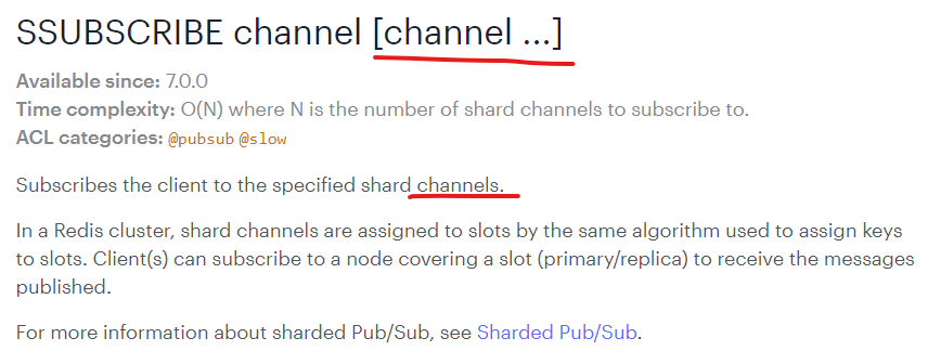 [BUG] SSUBSCRIBE - (Error) CROSSSLOT keys in request don't hash to the same slot · Issue #10599 ...