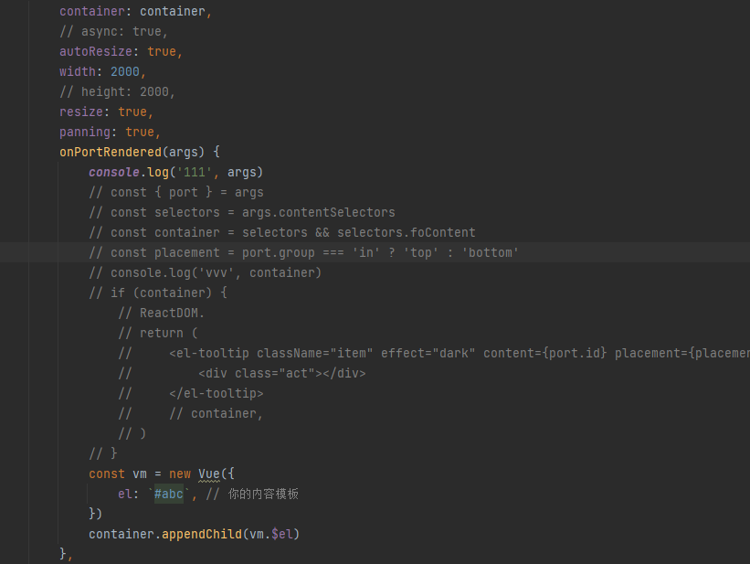 请问在vue里如何在渲染链接桩的时候动态渲染tooltip · Issue #1372 · antvis/X6 · GitHub