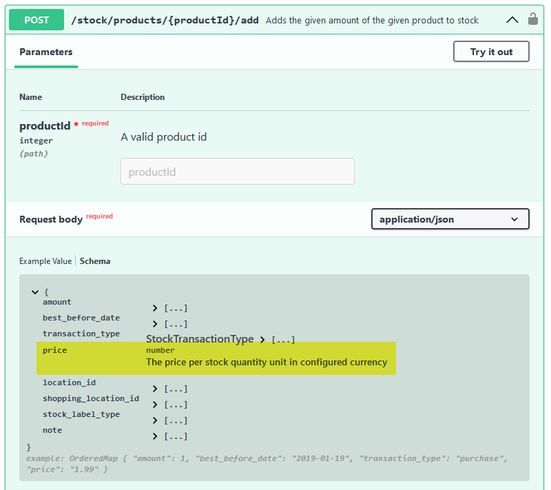 Bug Price Is Set To 0 If Not Passed In Api Call Stock Add · Issue 2106 · Grocy Grocy · Github