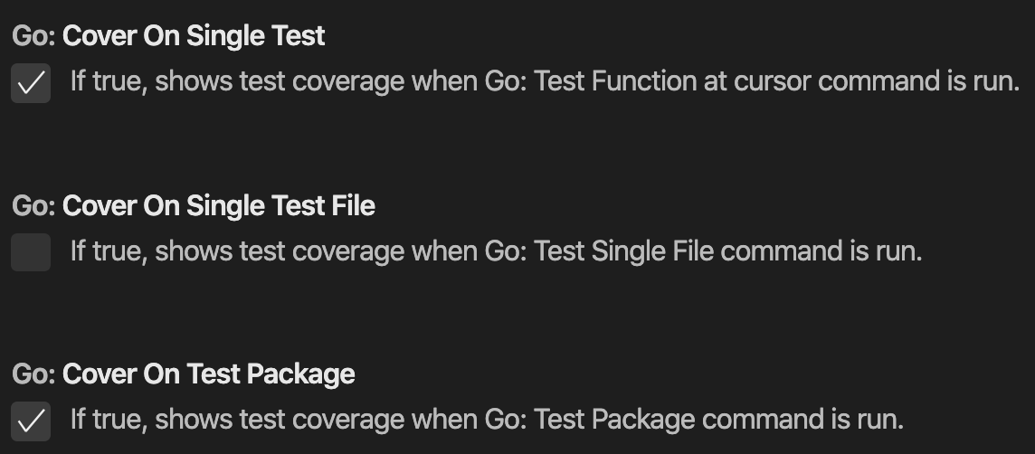 coverage: show test coverage when running the "Go: Test File" command ...