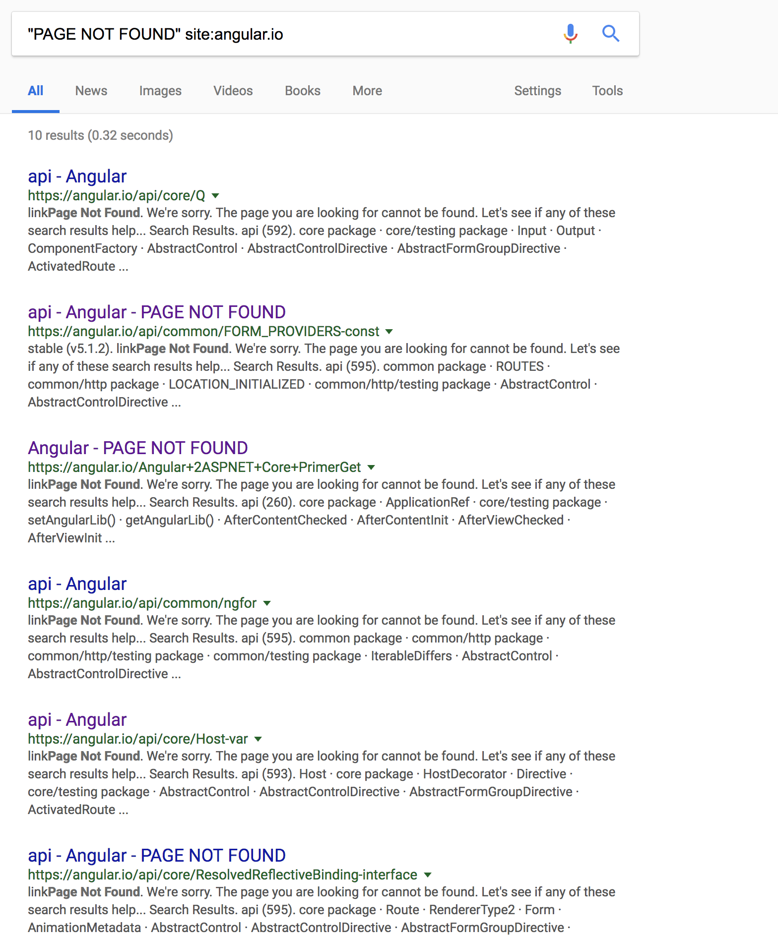 google bot indexes 404 pages on angular.io · Issue #21317 · angular/angular · GitHub
