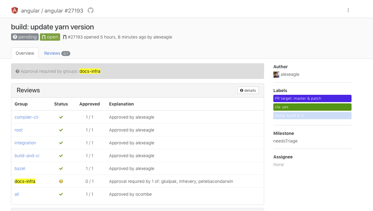 ci: pullapprove sometimes gets stuck in pending commit status state in spite of all the ...
