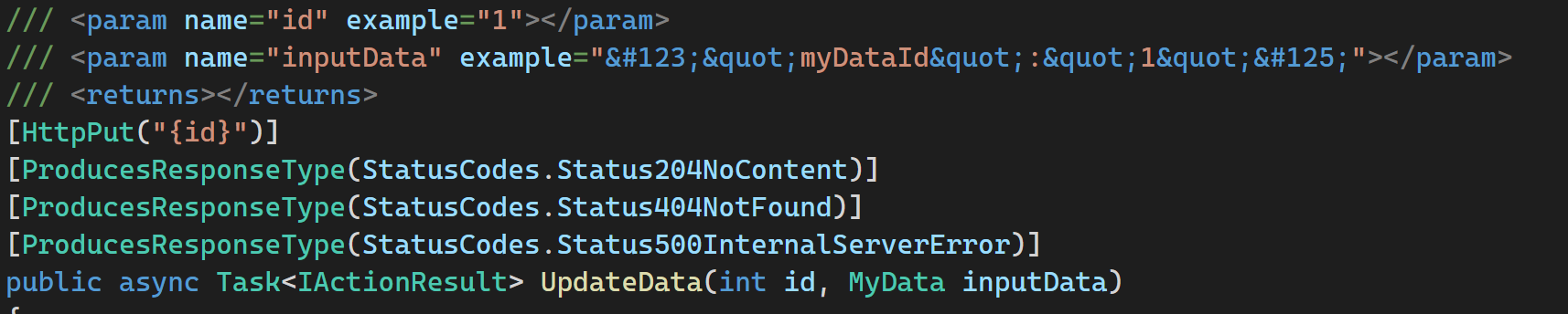 param example attribute complex type support? · Issue #2107 · domaindrivendev/Swashbuckle ...