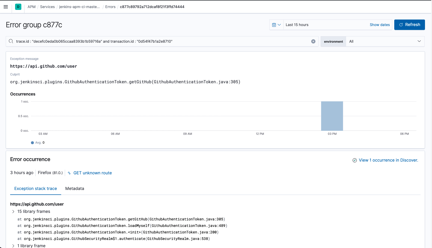 [APM] Java exceptions don't contain the type · Issue #98175 · elastic/kibana · GitHub