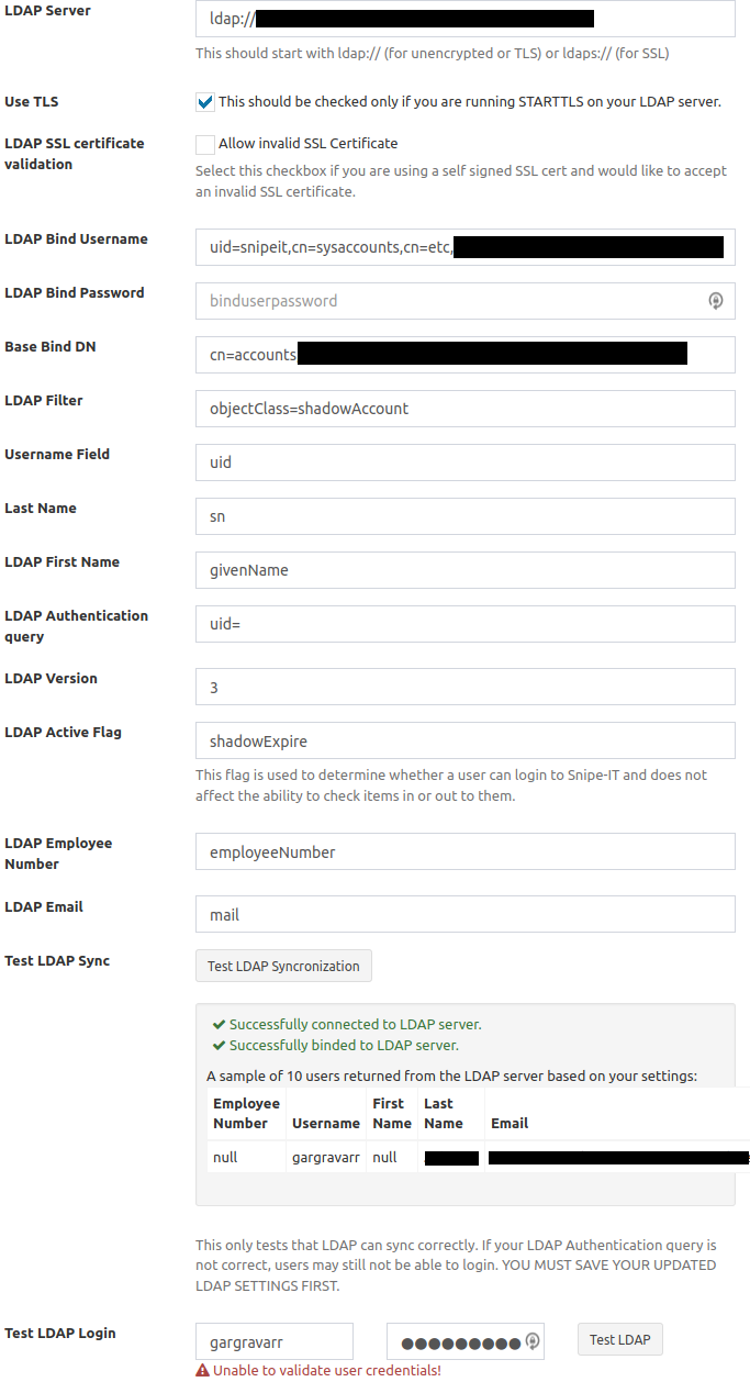 FreeIPA - LDAP Sync works, login doesn't - Unable to validate user credentials · Issue #9410 ...