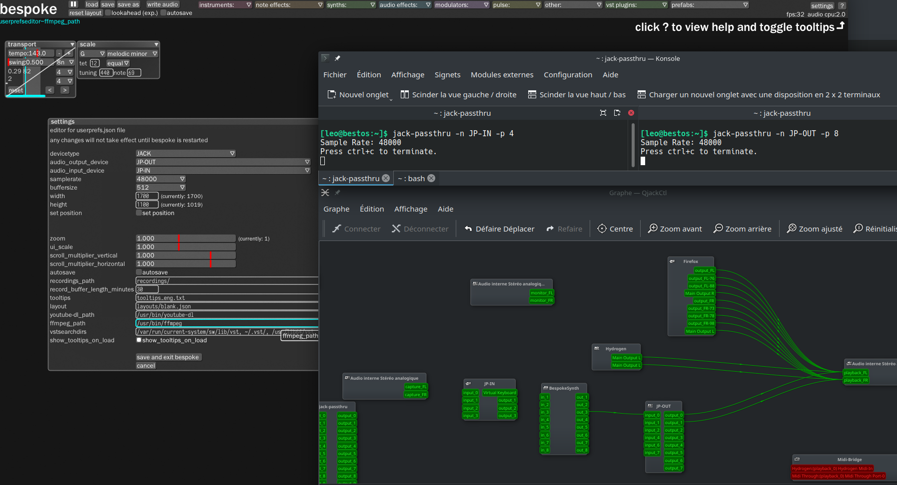 BespokeSynth "Killed" when using Jack (pipewire) · Issue #500 · BespokeSynth/BespokeSynth · GitHub