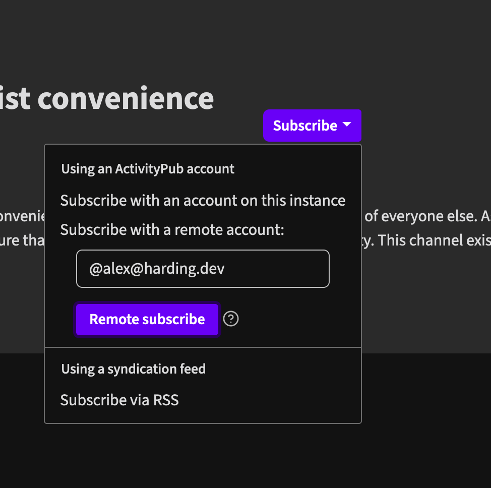 Remote follow beginning with @ fails · Issue #5760 · Chocobozzz/PeerTube · GitHub