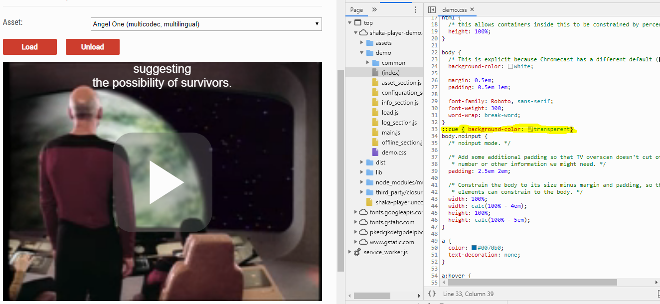 subtitle show on top instead of bottom when set ::cue { background-color: transparent} · Issue ...