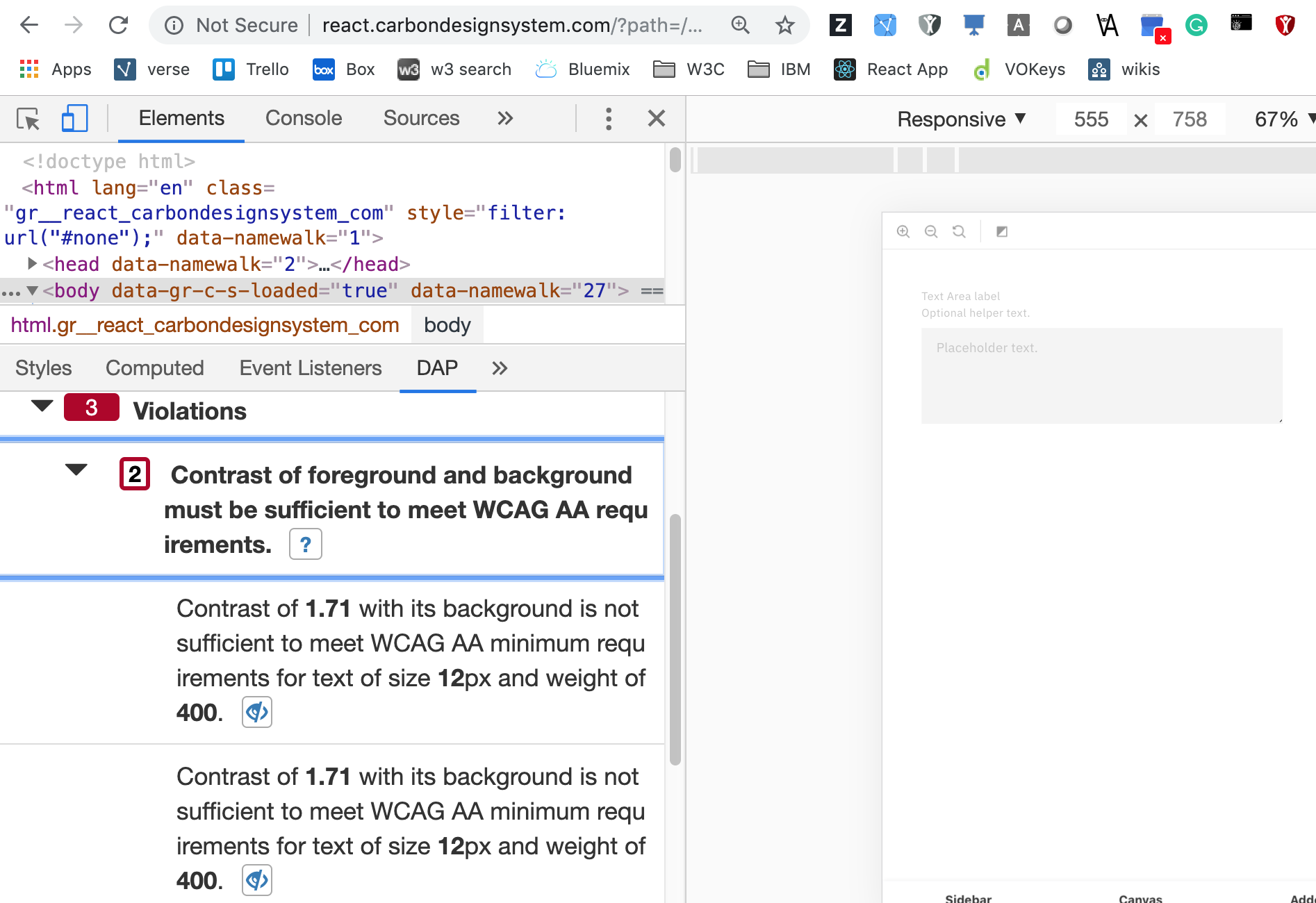 Avt 1 Text Area Has Dap Violation When Disabled · Issue 4540 · Carbon Design System Carbon