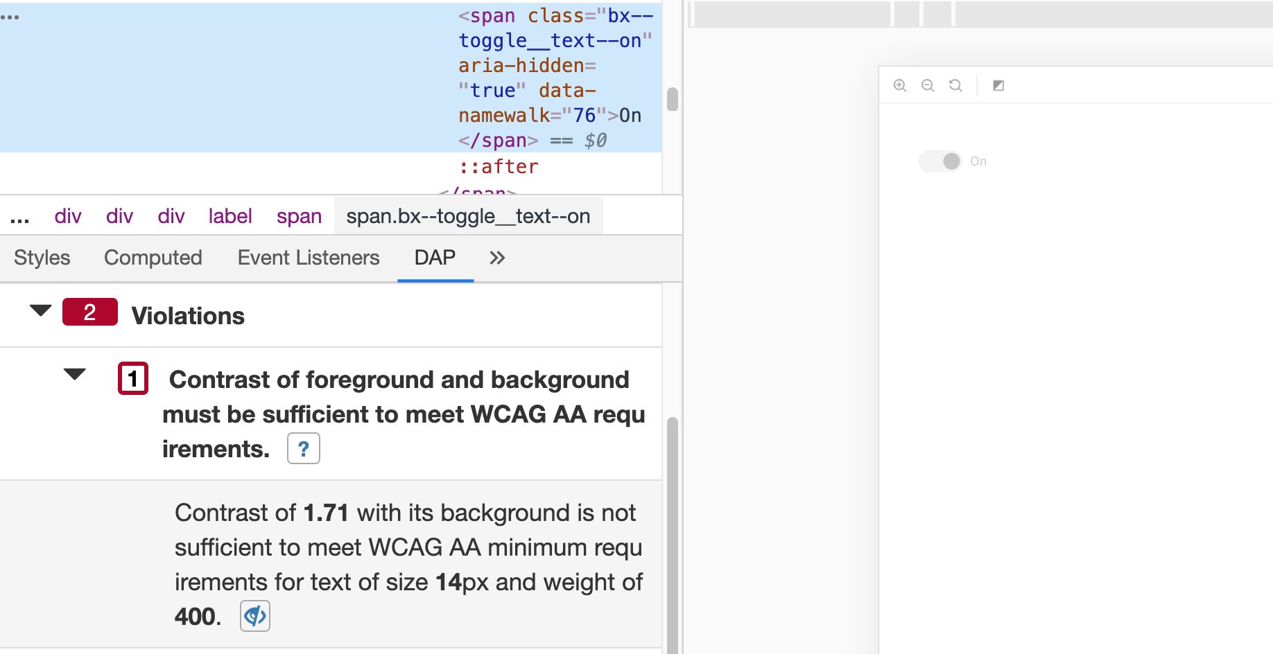 AVT 1 - Toggle and Untoggle have DAP violations when disabled · Issue ...