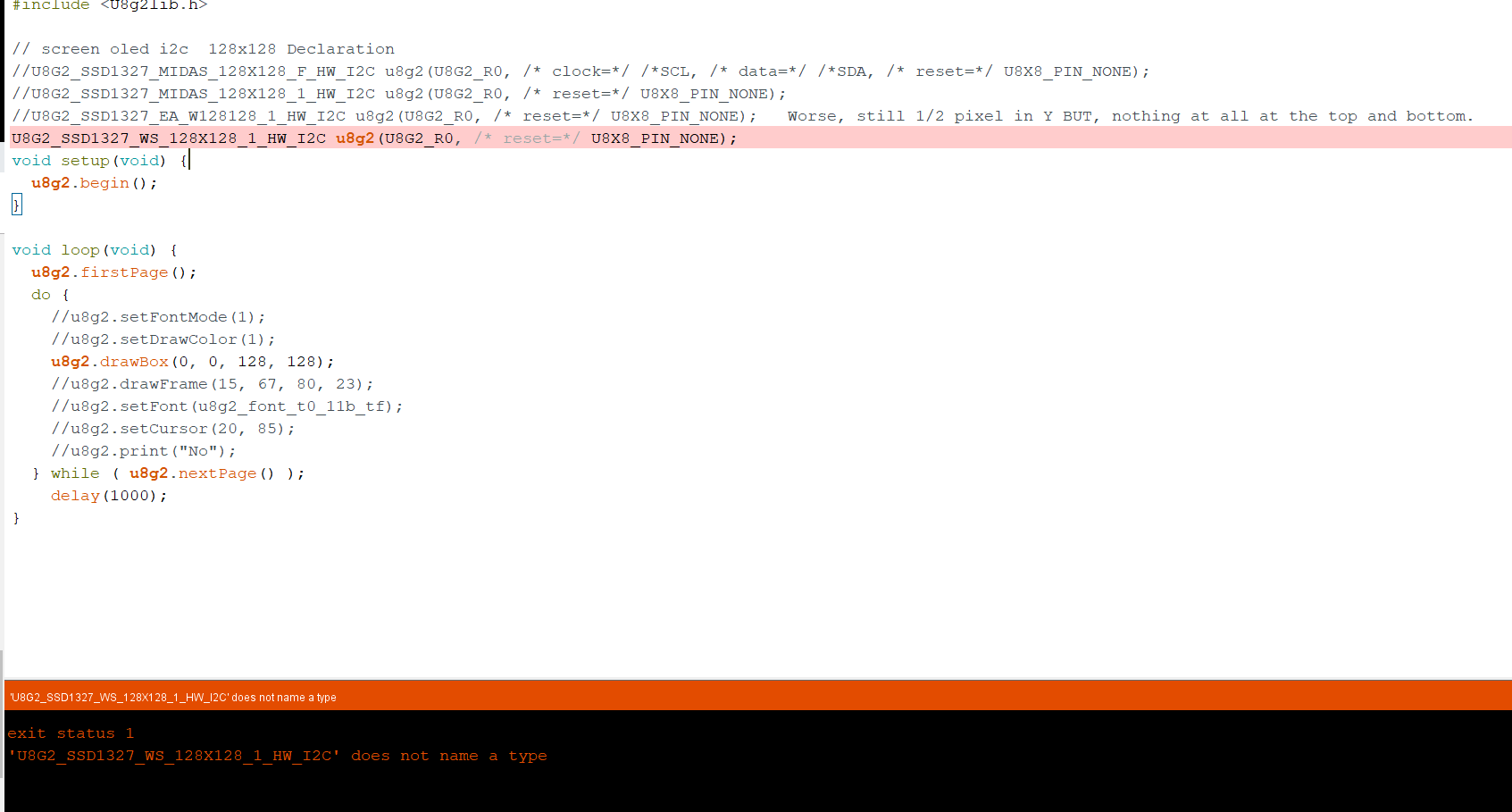 128x128 using only 64 pixels in Y · Issue #905 · olikraus/u8g2 · GitHub
