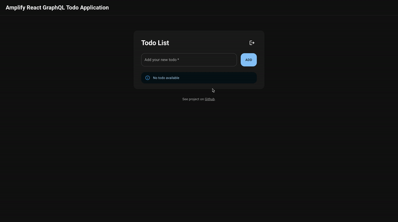 Github Joanroucouxamplify React Graphql Todo App Serverless Graphql React Todo App Using Aws