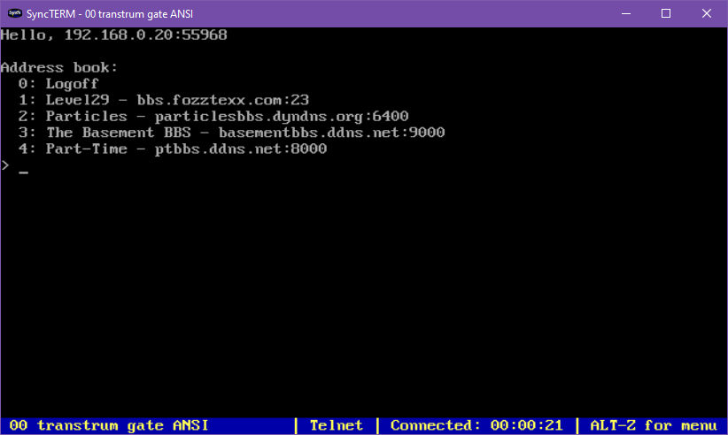 GitHub - lmorchard/telnet-gateway-menu