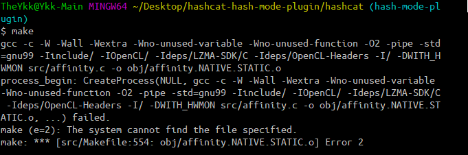 i cant build binary · Issue #1910 · hashcat/hashcat · GitHub