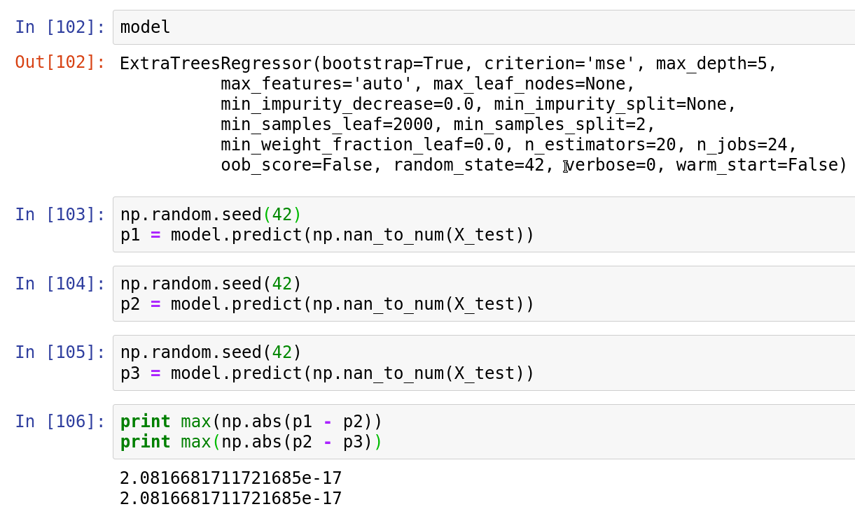 ExtraTreesRegressor prediction is not reproducible · Issue #22303 · scikit-learn/scikit-learn ...