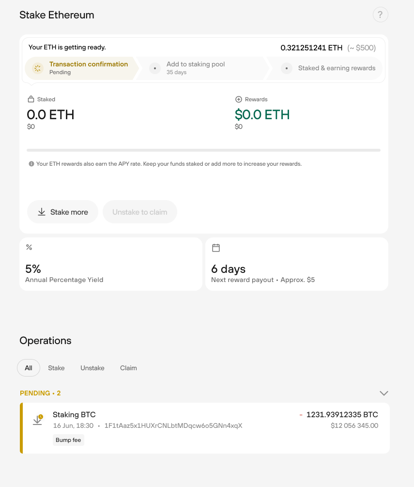 Staking Pending · Issue 9268 · Trezortrezor Suite · Github