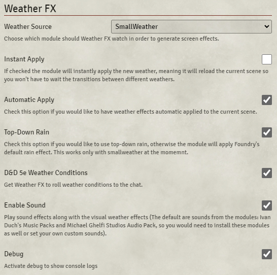 [BUG] D&D 5e Weather Conditions setting causes WeatherFX error after ...