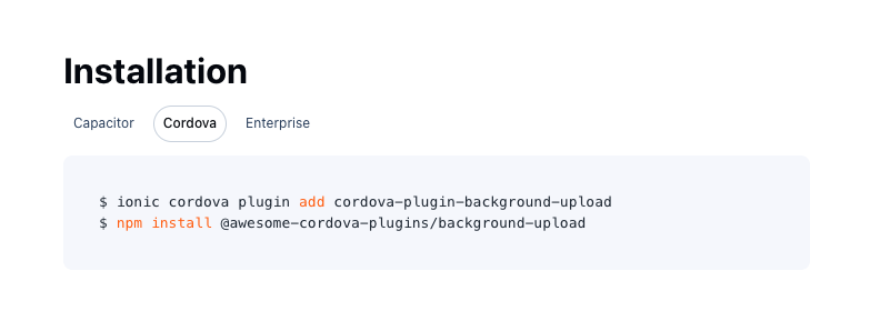 BG Upload Installation Instructions · Issue #4131 · danielsogl/awesome-cordova-plugins · GitHub