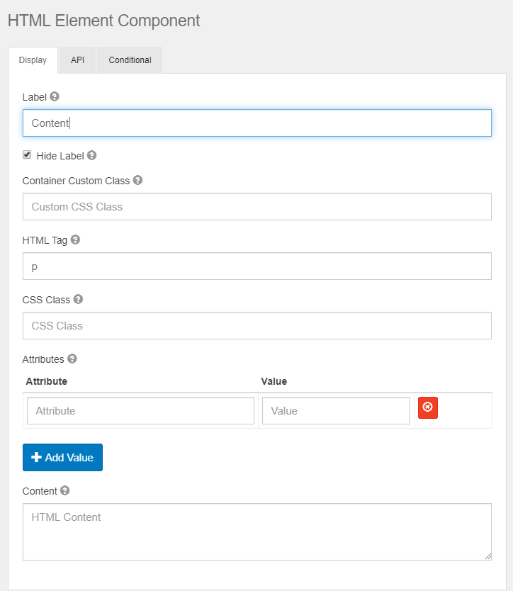 [BUG] Empty HTML element component column in the data view · Issue #1913 · formio/formio.js · GitHub