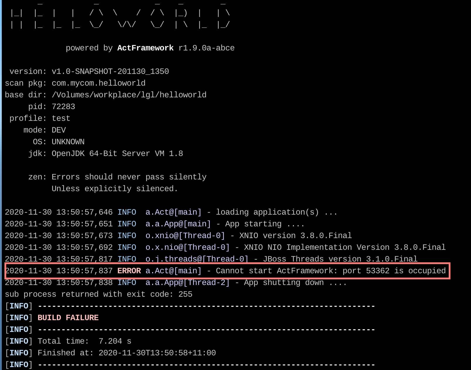 Cannot Start Actframework Port Xxxxx Is Occupied · Issue 1370 · Actframework Actframework · Github