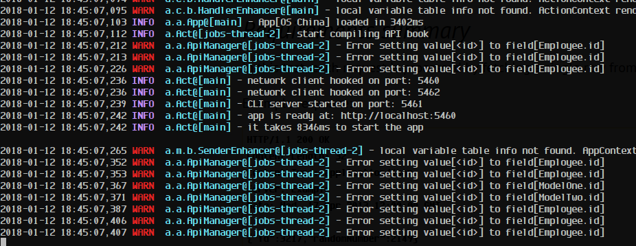 Apimanager Prints A Lot Of Warning Messages · Issue 466 · Actframework Actframework · Github