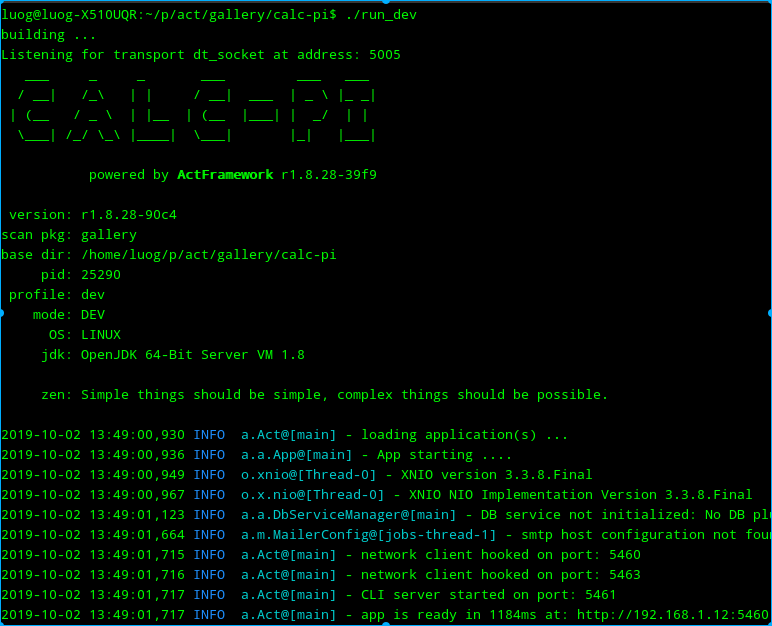 GitHub - act-gallery/calcPi: Demonstrate how to handle long time logic in CLI command with ...
