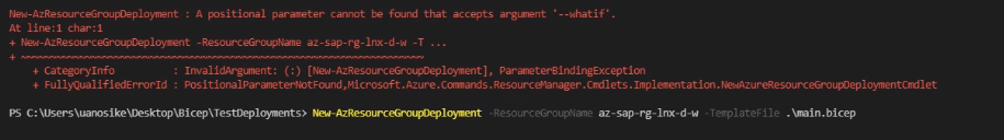 New-AzResourceGroupDeployment : Unexpected character encountered while parsing value: @. Path ...