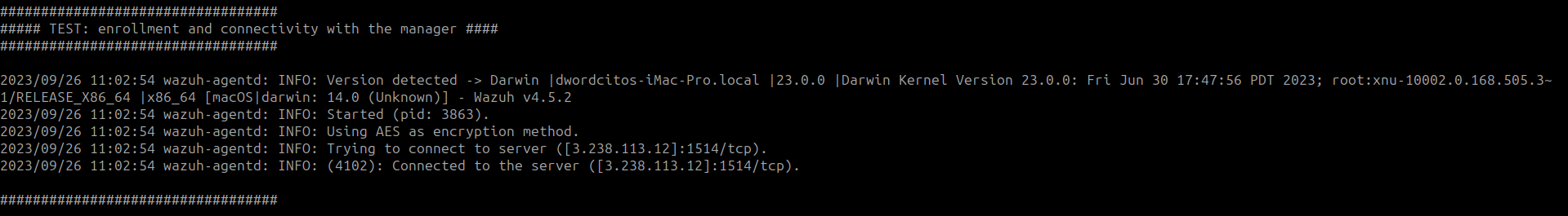 Check Wazuh compatibility with new version macOS Sonoma 14 [x86_64 ...