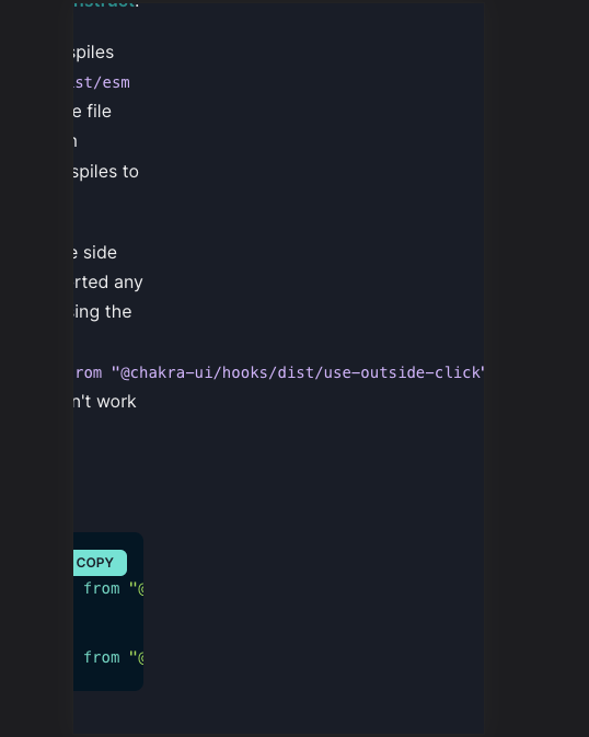 Changelog long mdx code components are not responsive on mobile · Issue #358 · chakra-ui/chakra ...
