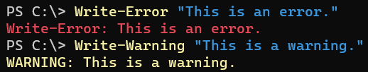 Write-Error prefixes message with cmdlet name · Issue #18490 ...