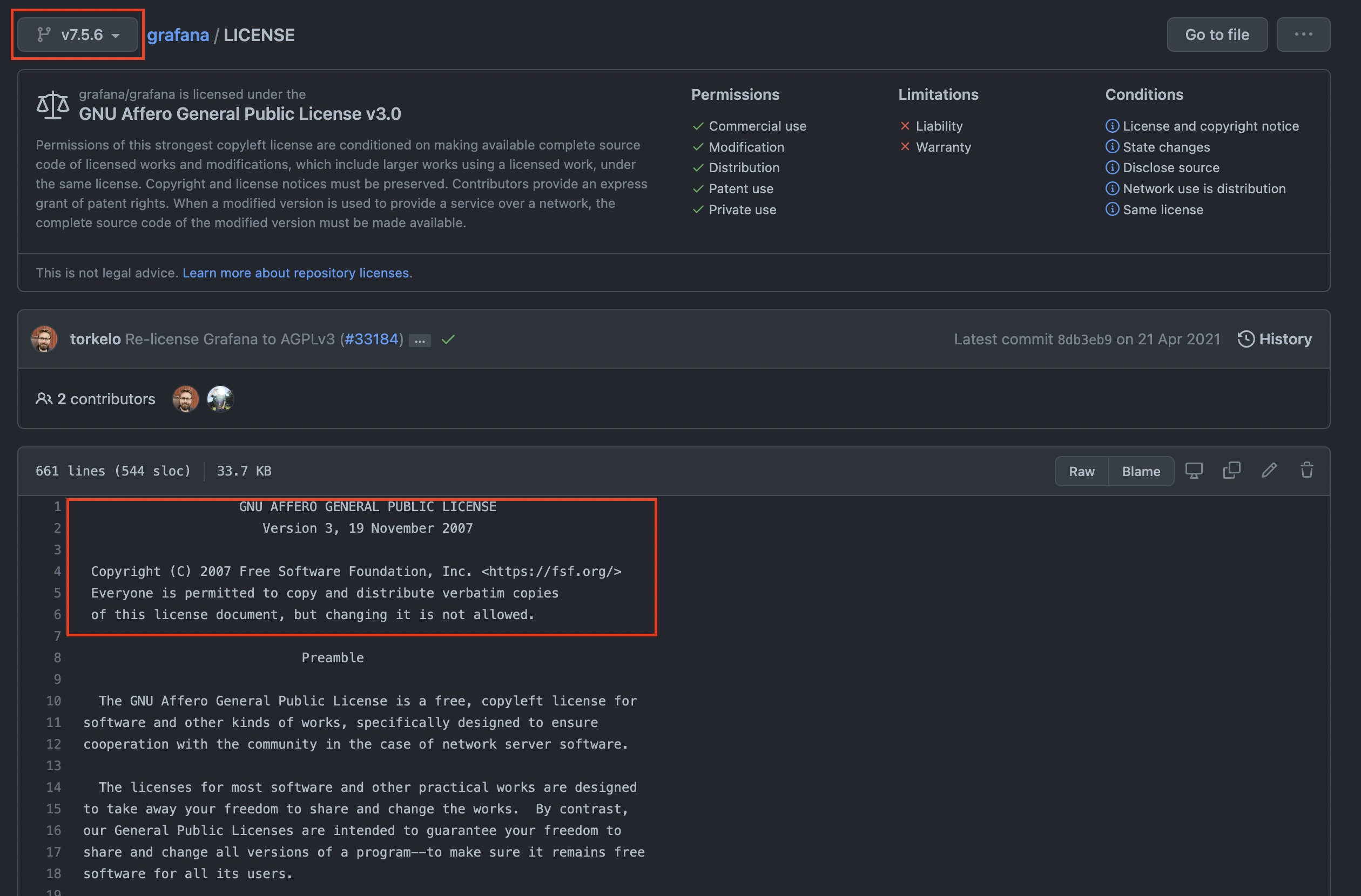 v7.5.6 license need to fix · Issue #48927 · grafana/grafana · GitHub