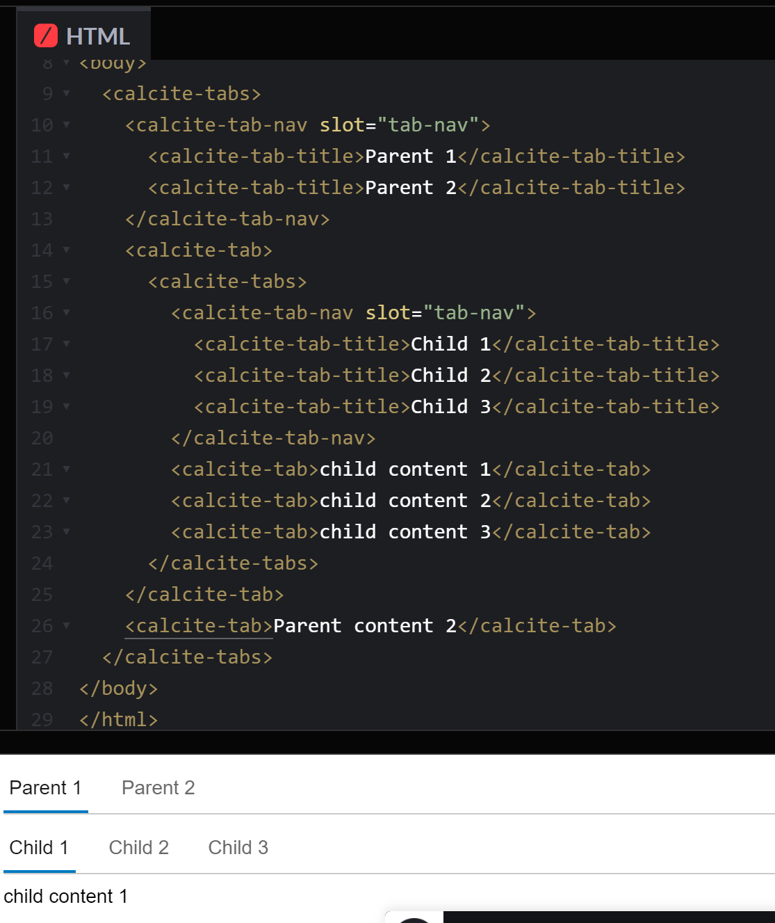 wrong content is shown for nested tab · Issue #4198 · Esri/calcite ...