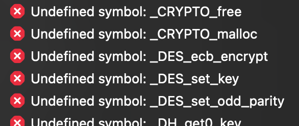 macOS: undefined SSL symbols in curl.a on x64 · Issue #7656 ...