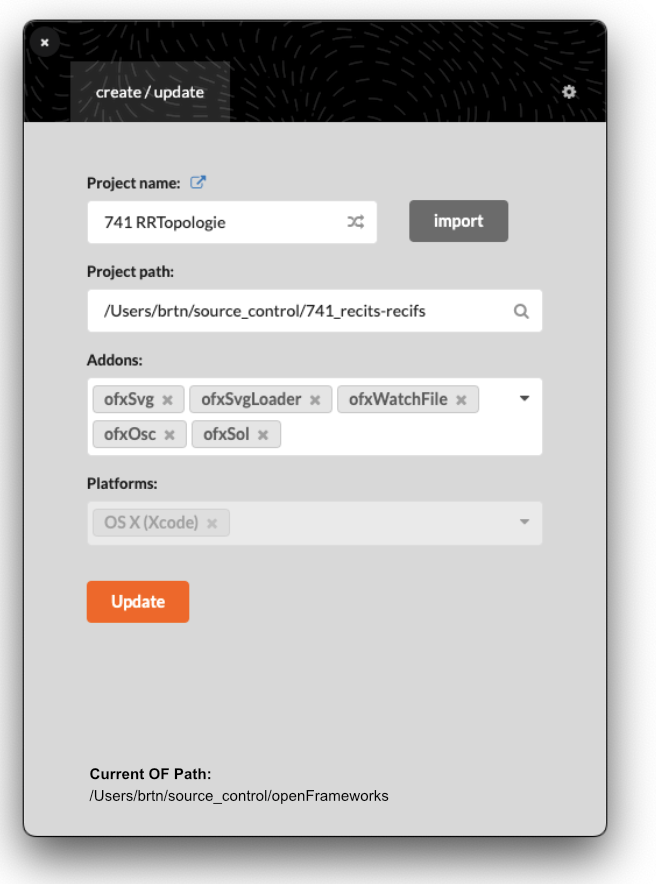 feature request: info about currently targeted OF install · Issue #435 · openframeworks ...