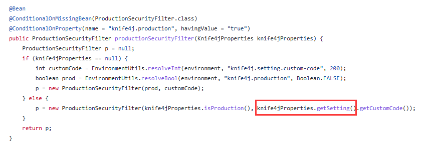 为什么knife4j.production=true时，必须设置knife4j.setting，否则就报NullPointerException · Issue #527 · xiaoymin ...