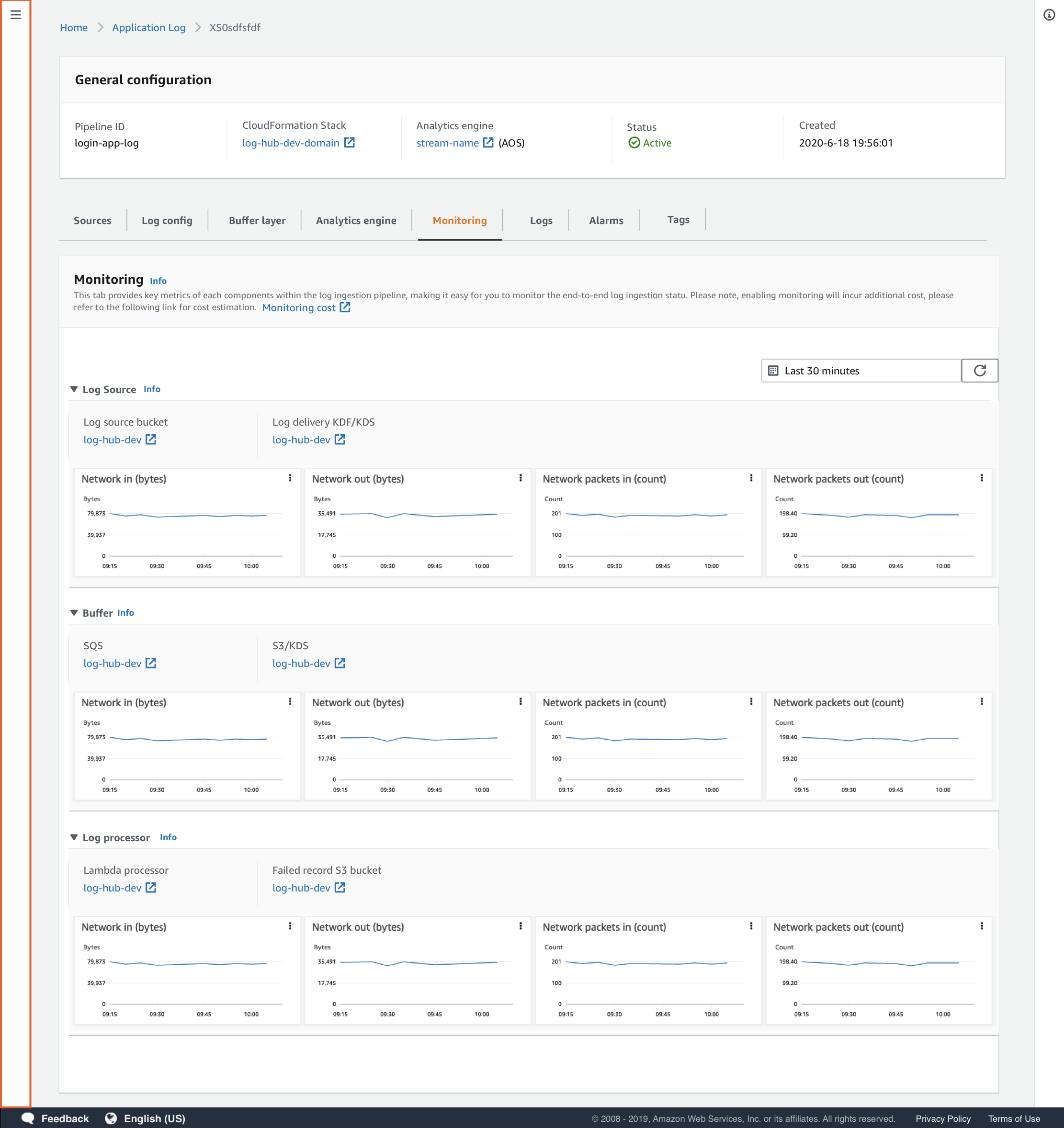Show Logs And Metrics Of The Log Analytics Pipelines · Issue 112 · Aws