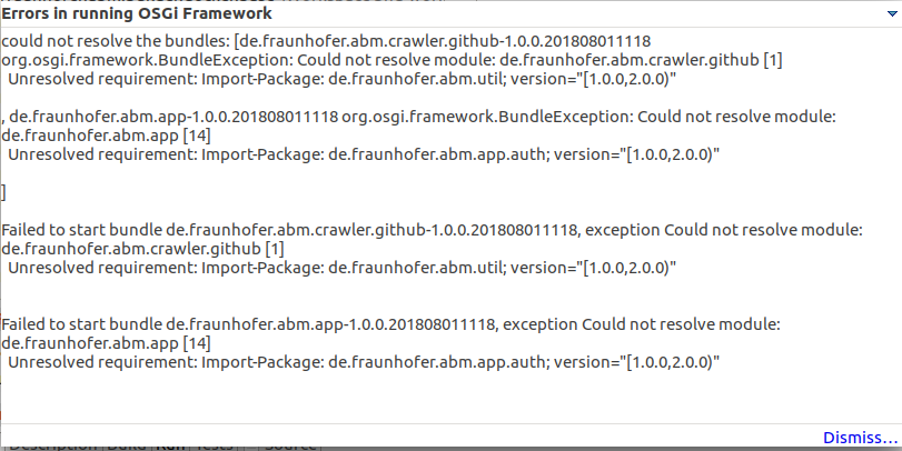 Getting org.osgi.framework.BundleException error while building the backend project · Issue #164 ...