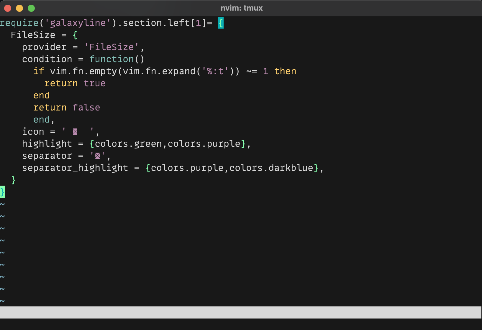 statusline is just empty for me · Issue #142 · nvimdev/galaxyline.nvim · GitHub
