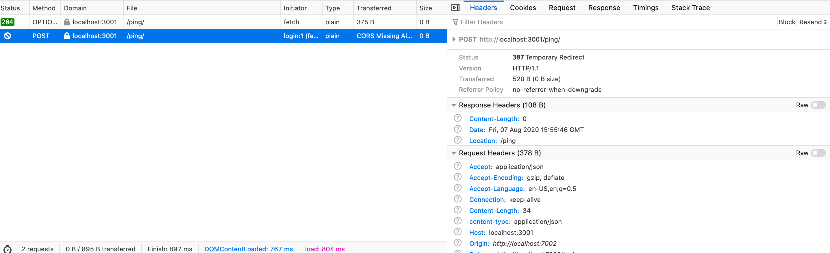 307 Temporary Redirect Cors Header ‘access Control Allow Origin Missing · Issue 2458 · Gin
