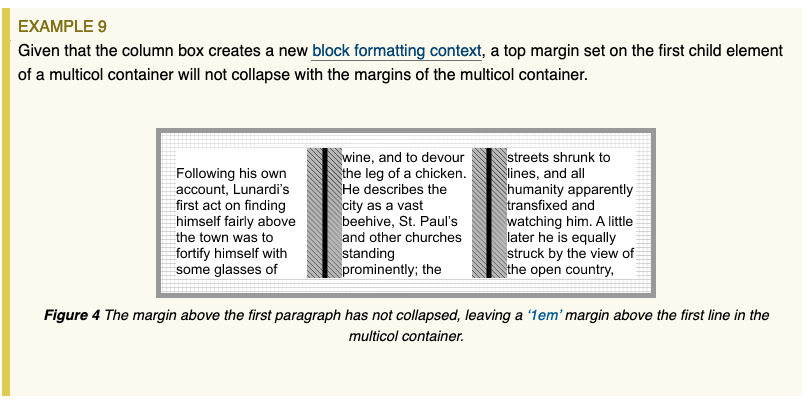 First line issue with multi-columns · Issue #7 · pagedjs/pagedjs · GitHub
