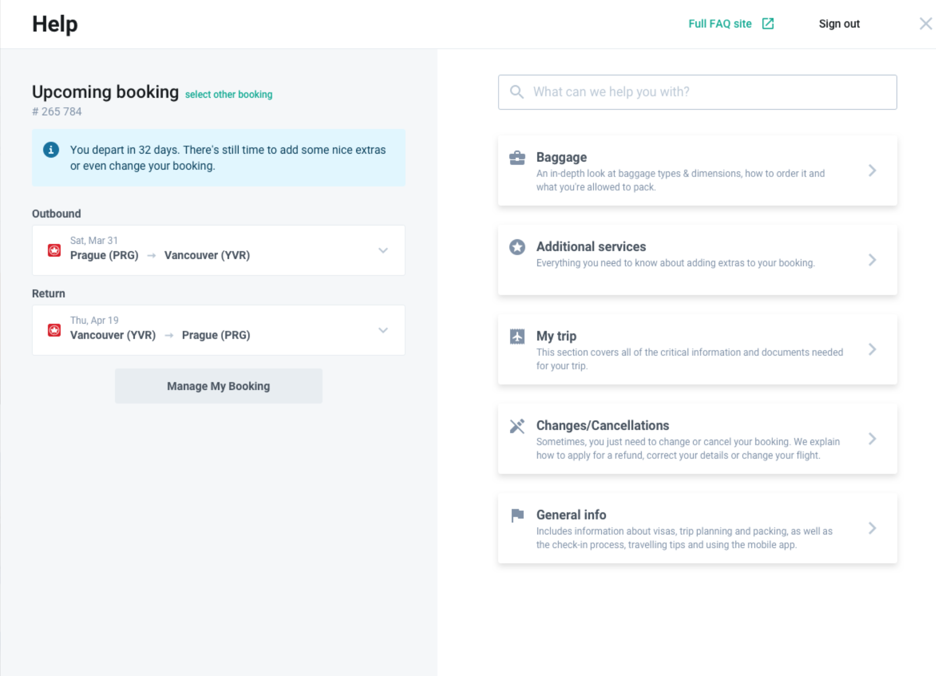 Display info about upcoming booking · Issue #28 · kiwicom/smart-faq · GitHub