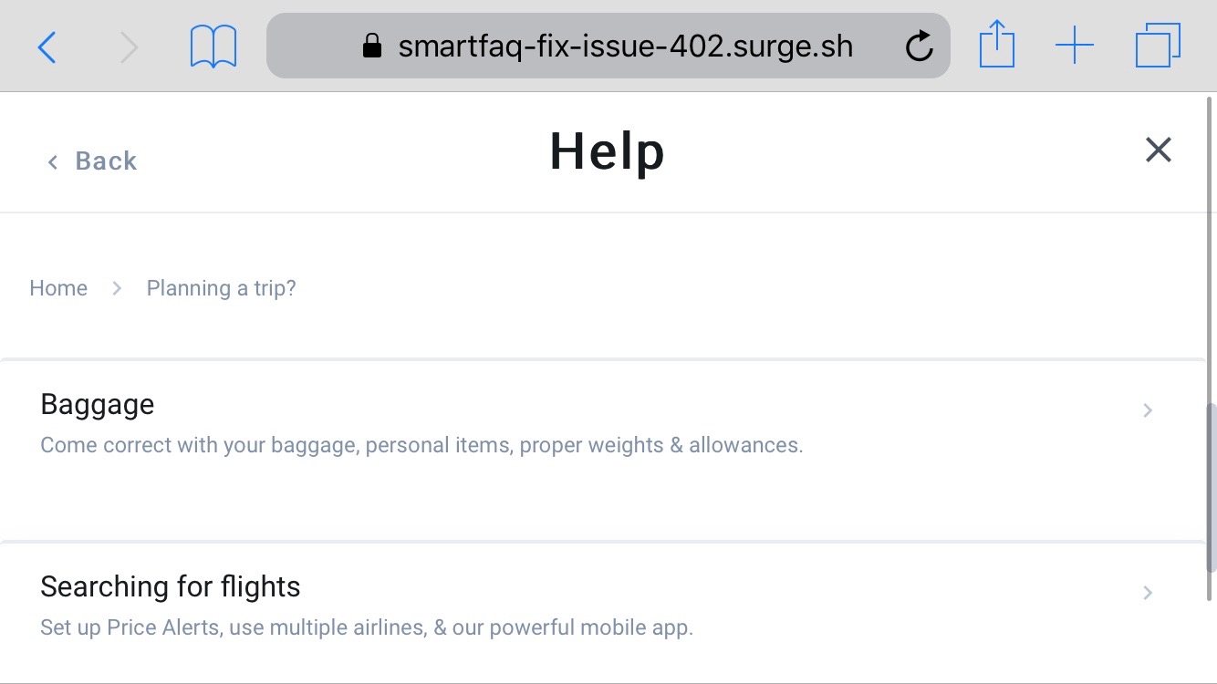 Responsive layout is still broken on mobile · Issue #449 · kiwicom/smart-faq · GitHub