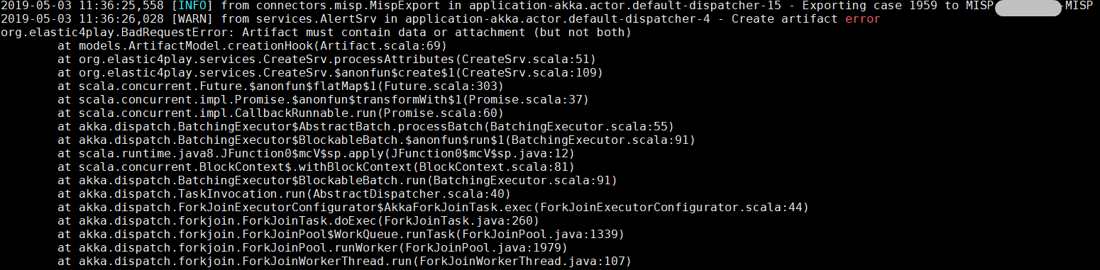 Misp Export Failing With Invalid Event Reason · Issue 963 · Thehive Projectthehive · Github