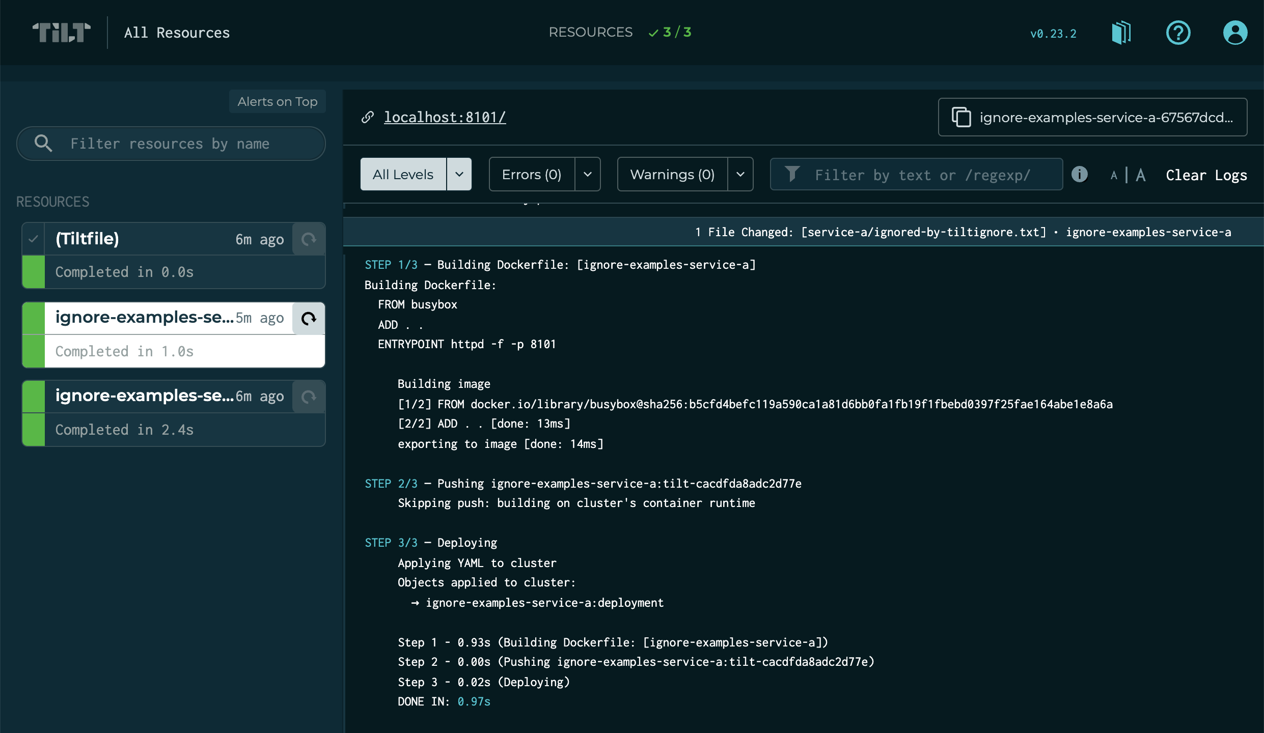 Tilt watches files which should be ignored · Issue #5271 · tilt-dev/tilt · GitHub