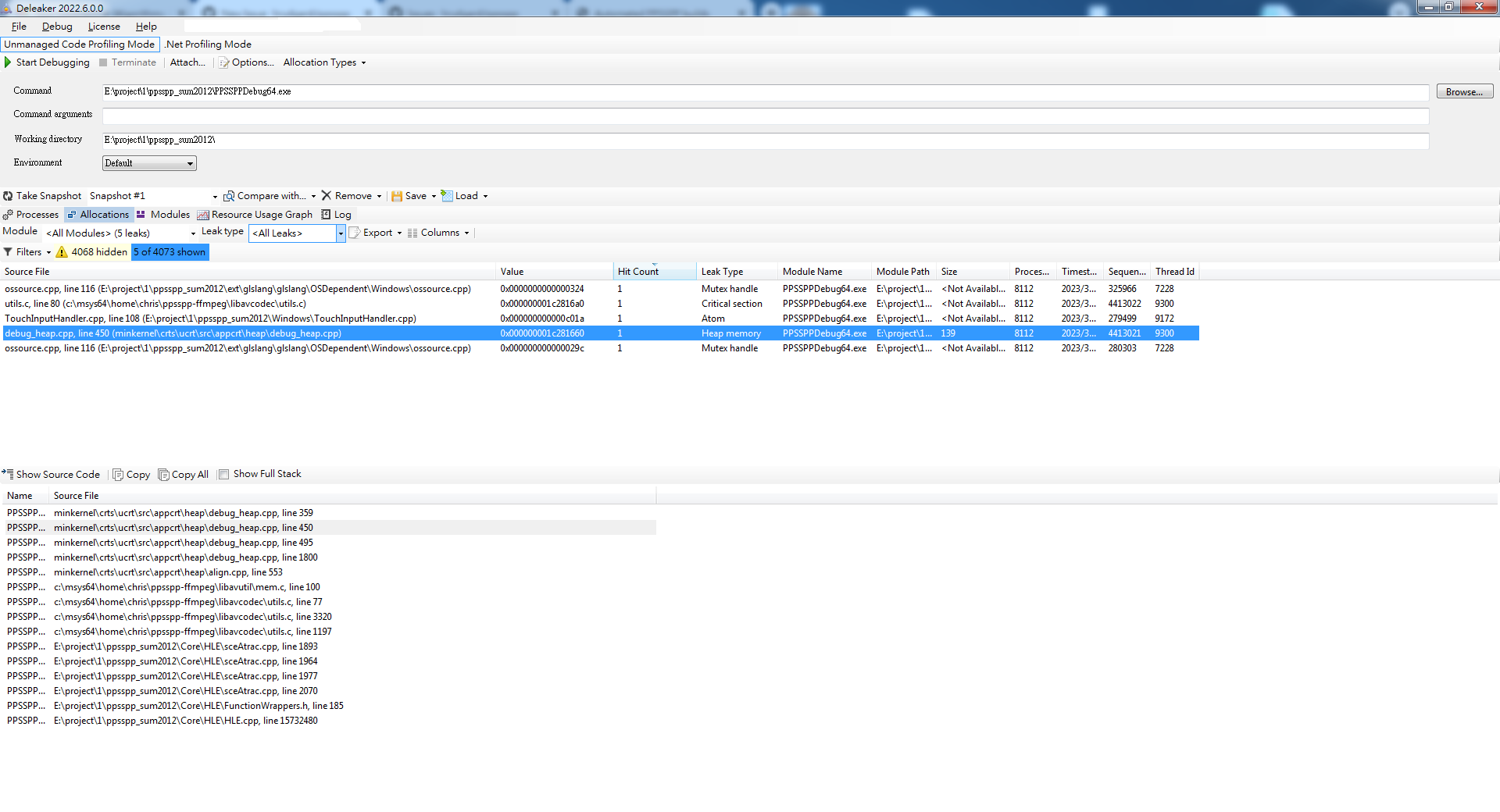 Deleaker 5 4073 Report Of V1 14 4 766 G625d93a2a · Issue 17077 · Hrydgard Ppsspp · Github