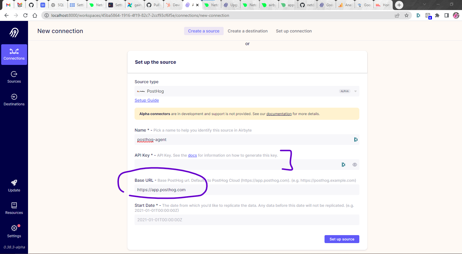 Source Posthog: add ability to define `project_id` · Issue #12874 · airbytehq/airbyte · GitHub